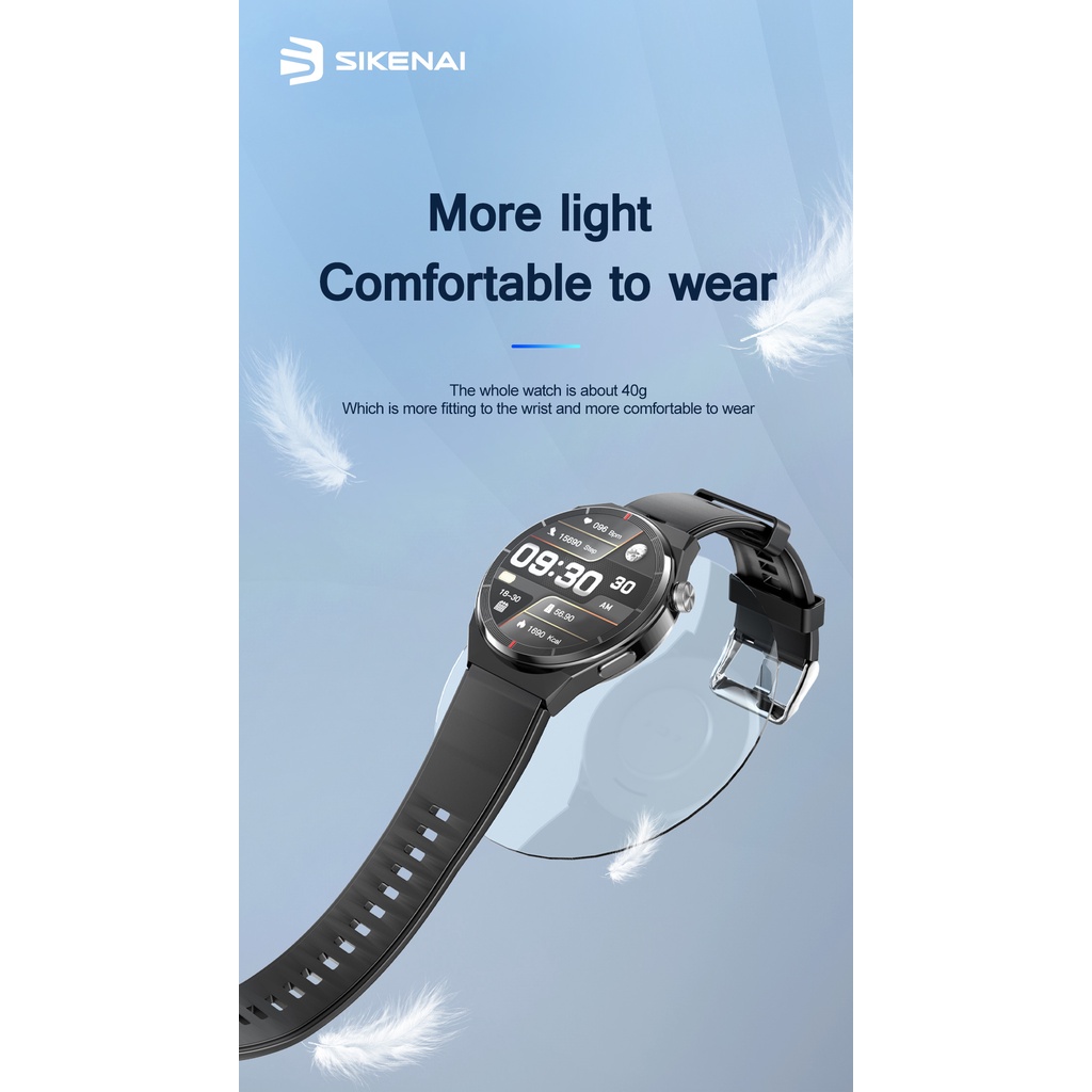 SIKENAI P1 Multi-Functional Touch Operation AI Assistant Smartwatch ...