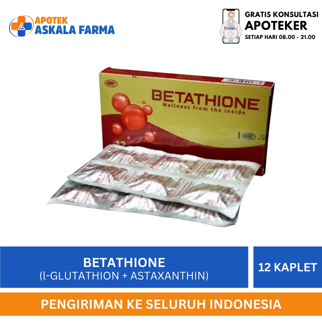Betathione 12caplets L-GLUTATHIONE+ASTAXANTHIN 4mg (Antioxidant And ...