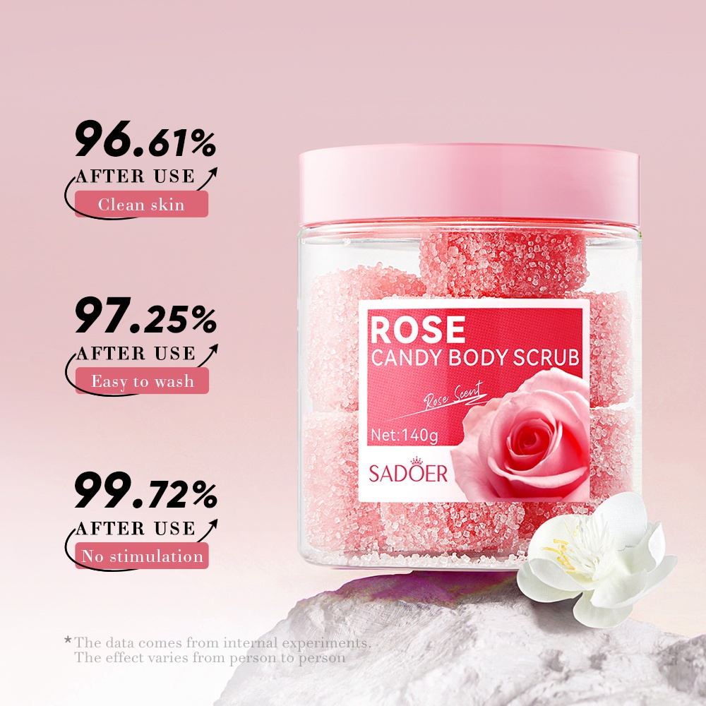 ROREC SADOER Rose Candy Body Scrub Texture Exfoliates Leaves Skin ...