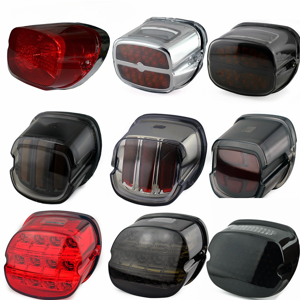 Motorcychel Brake Turn Signal License Plate Light Lay Down Tail Light ...