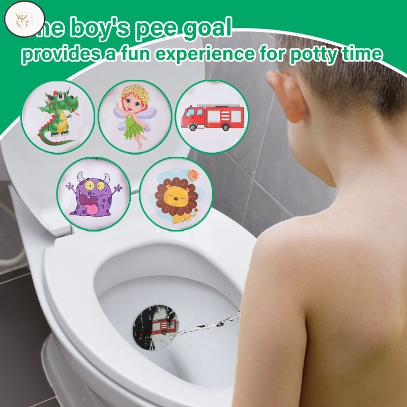 WF 5Pcs/Set Creative Cartoon Thermochromic Pee Targets Potty Training ...