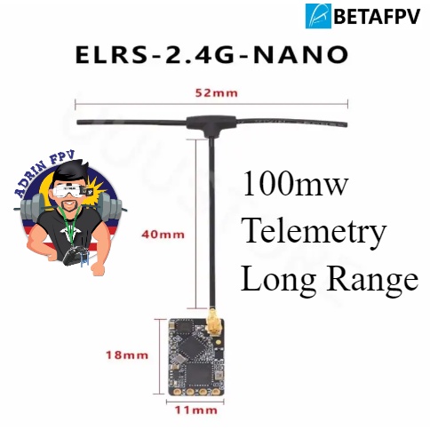 BETAFPV Nano 2.4G Receiver ExpressLRS ELRS 100mw Telemetry Best ...