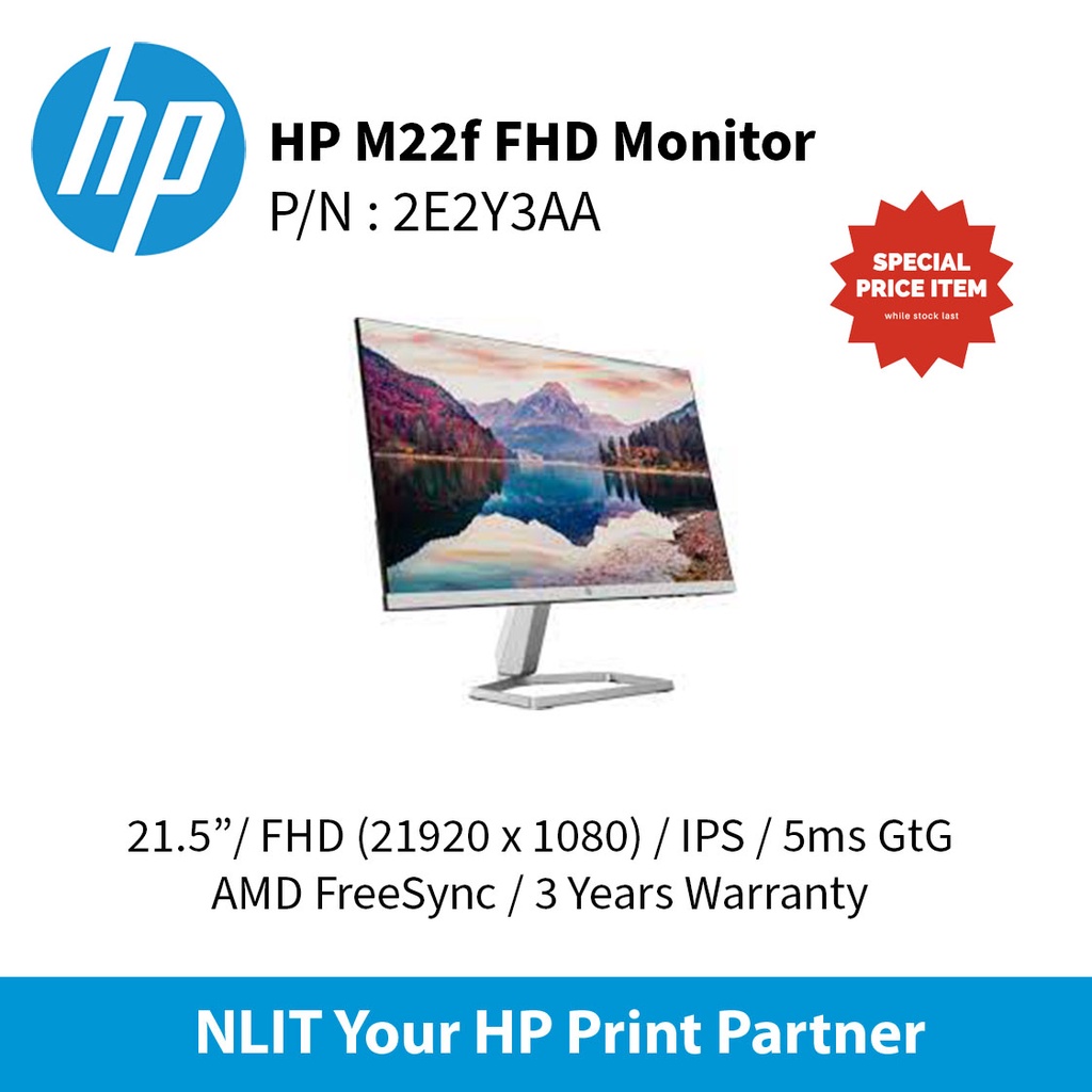 HP M22f FHD Monitor (21.5") 2E2Y3AA | Shopee Malaysia