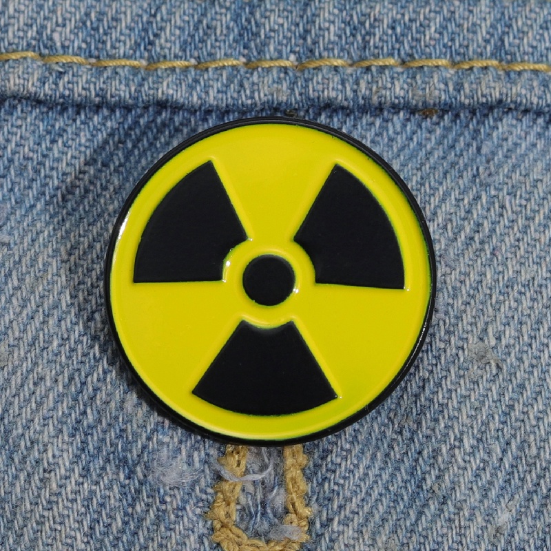 Creative Radioactive Radiation Logo Brooch Badge Backpack Denim Fashion ...