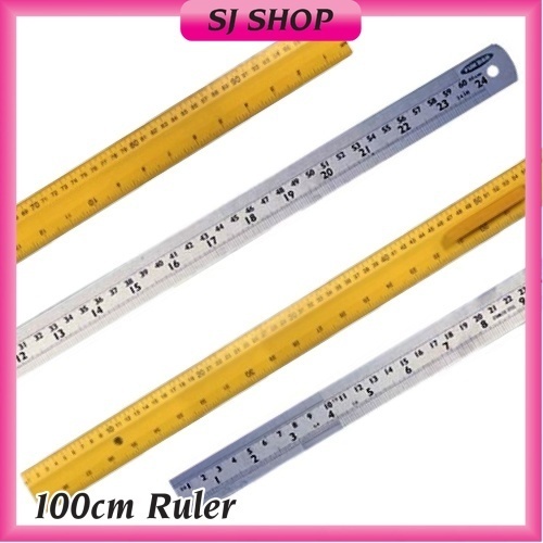 Long Ruler 100cm 40 inch Metal Ruler Stainless Steel Ruler 1 Meter Wood Ruler Pembaris Kayu Pembaris Besi Shopee Malaysia