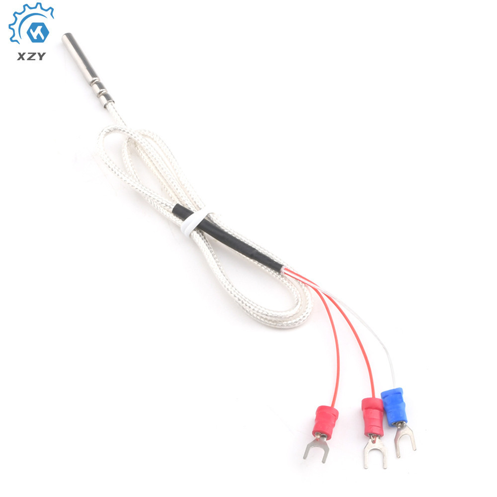 PT100 Temperature Sensor 1m 2m Probe Type Braided Wire Thermocouple ...