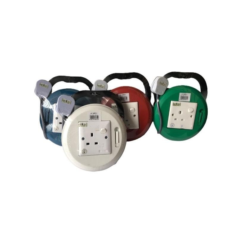 SIRIM APPROVED Extension Socket 5 Yard 5 Meter Wire Cable Round Box ...