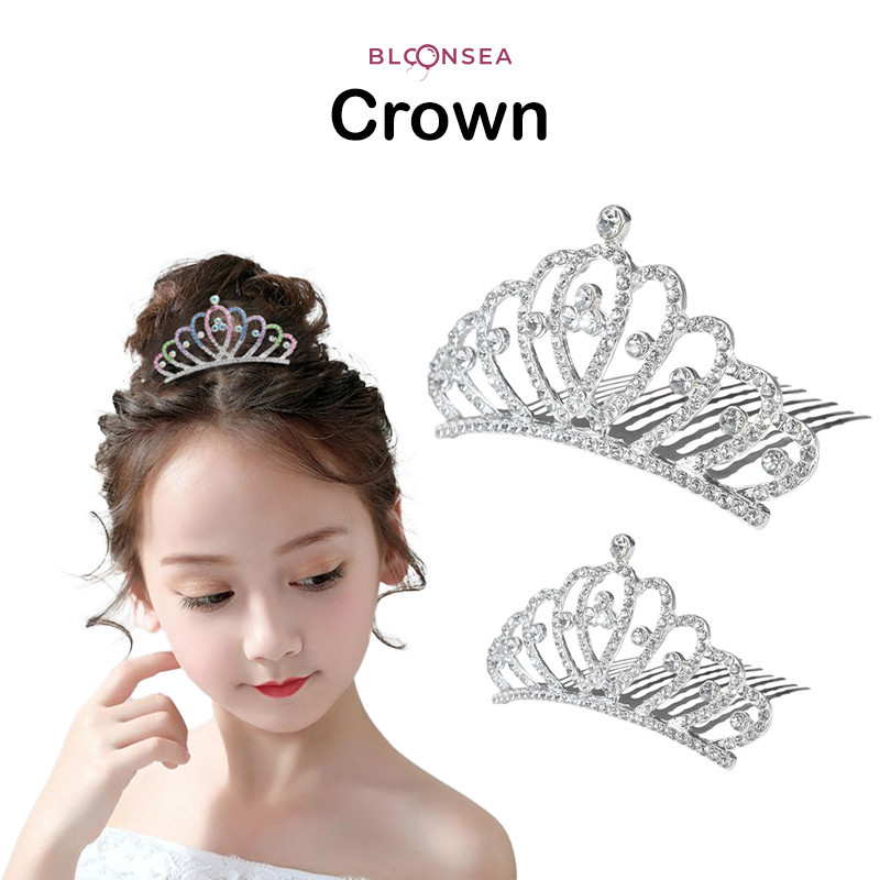 Crown Comb Hair Clips Tiaras Flower Crowns Pins Tiara Accessories Kids ...
