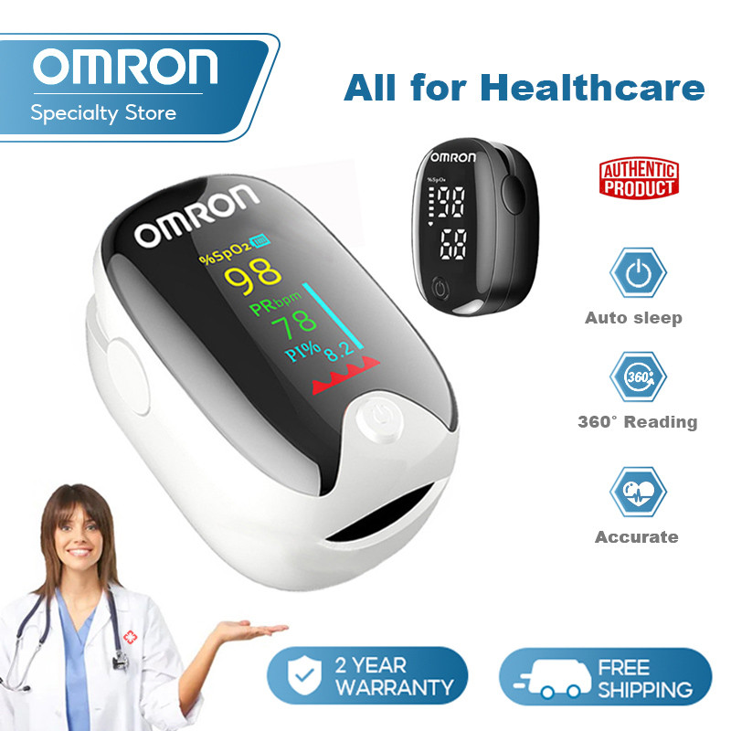 (5-Year warranty) Omron Finger Pulse Rate Oximeter Blood Oxygen Saturation Monitor Portable ...