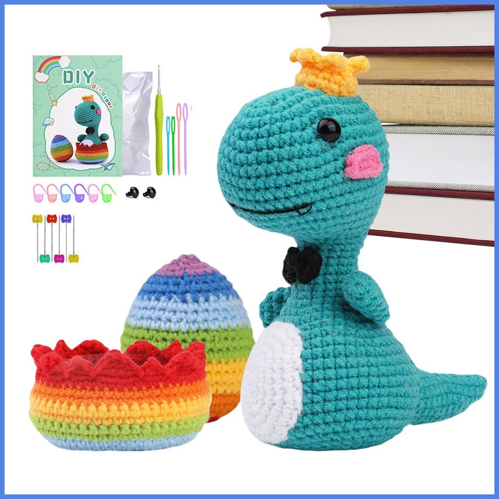 Crochet Dinosaur Kit Dino Crochet Start Kit Dino Crochet Kit for ...