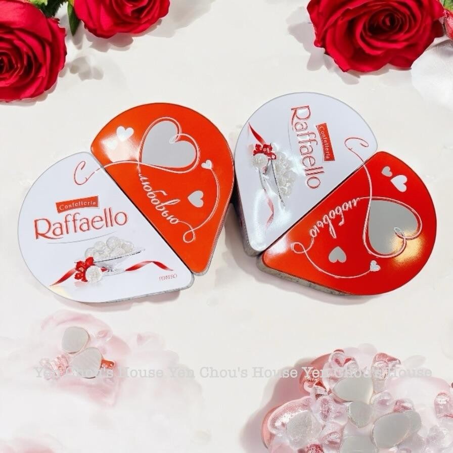 Raffaello heart coconut chocolate candy tin box 300g | Shopee Malaysia