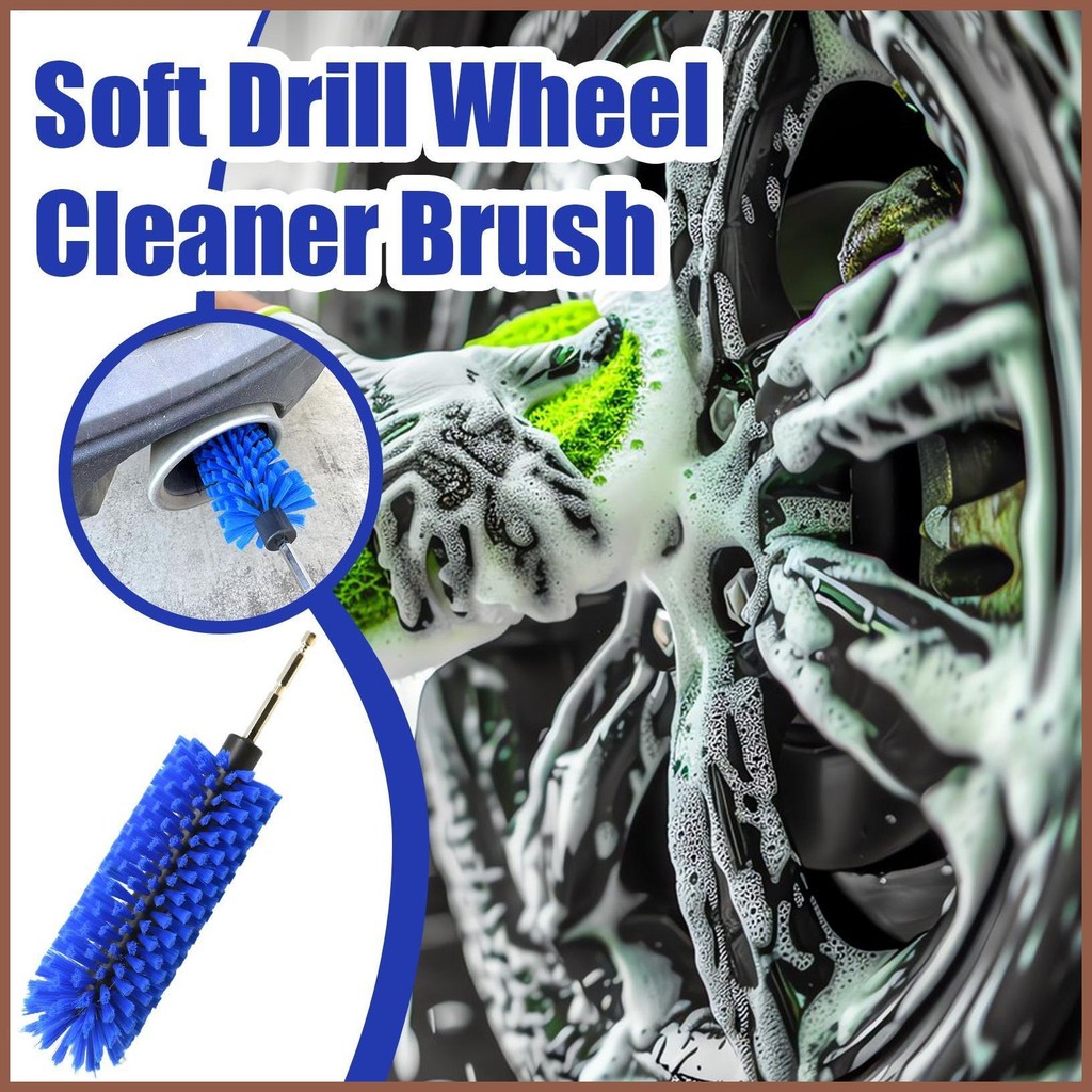 Car Wheel Cleaner Brush Cleaning Scrubber for Auto Tire No Scratches ...