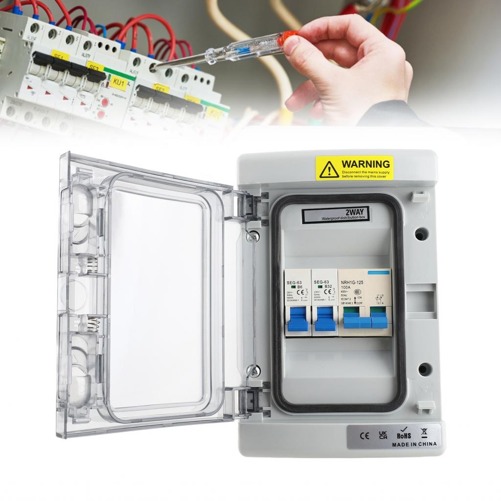 Xguli Water Proof Distribution Box ABS PC Circuit Breaker Distributions ...
