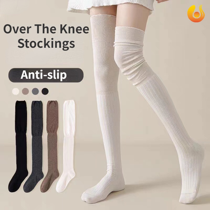 Japanese JK Lolita Style Trendy Striped Over Knee Stocks/ Women Casual ...