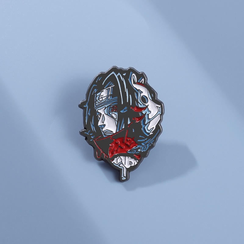 Cartoon Naruto Uchiha Itachi Enamel Pins Anime Figure Brooch Lapel Pin ...