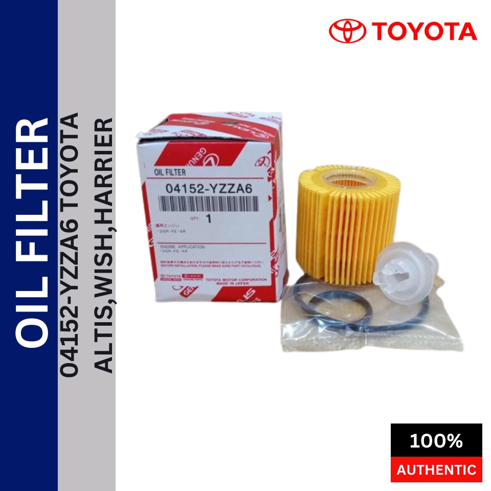 04152-YZZA6 Toyota Oil Filter for Wish Prius Altis 2010 Sienta Harrier ...