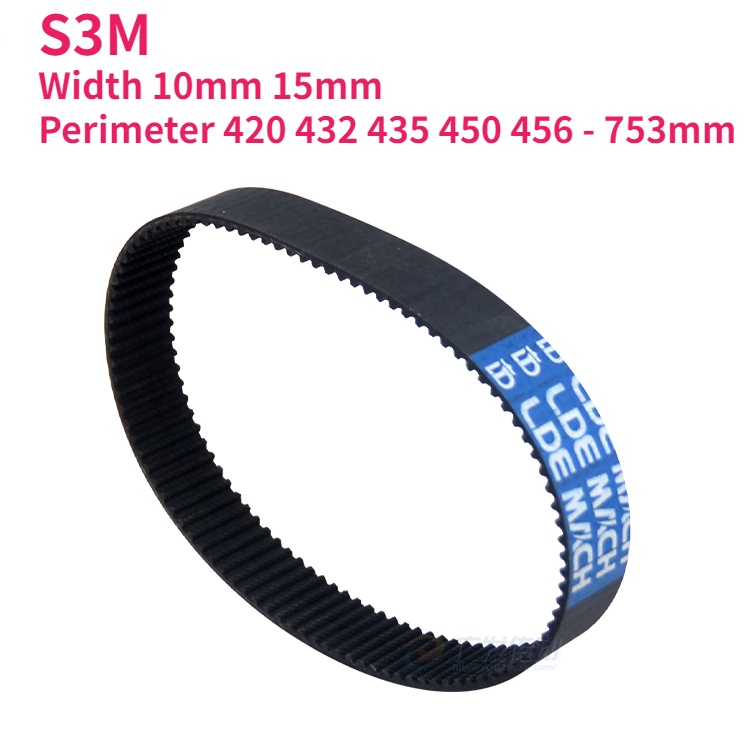 S3M Closed Loop Rubber Synchronous Belts Pitch 3mm Width 10mm 15mm ...