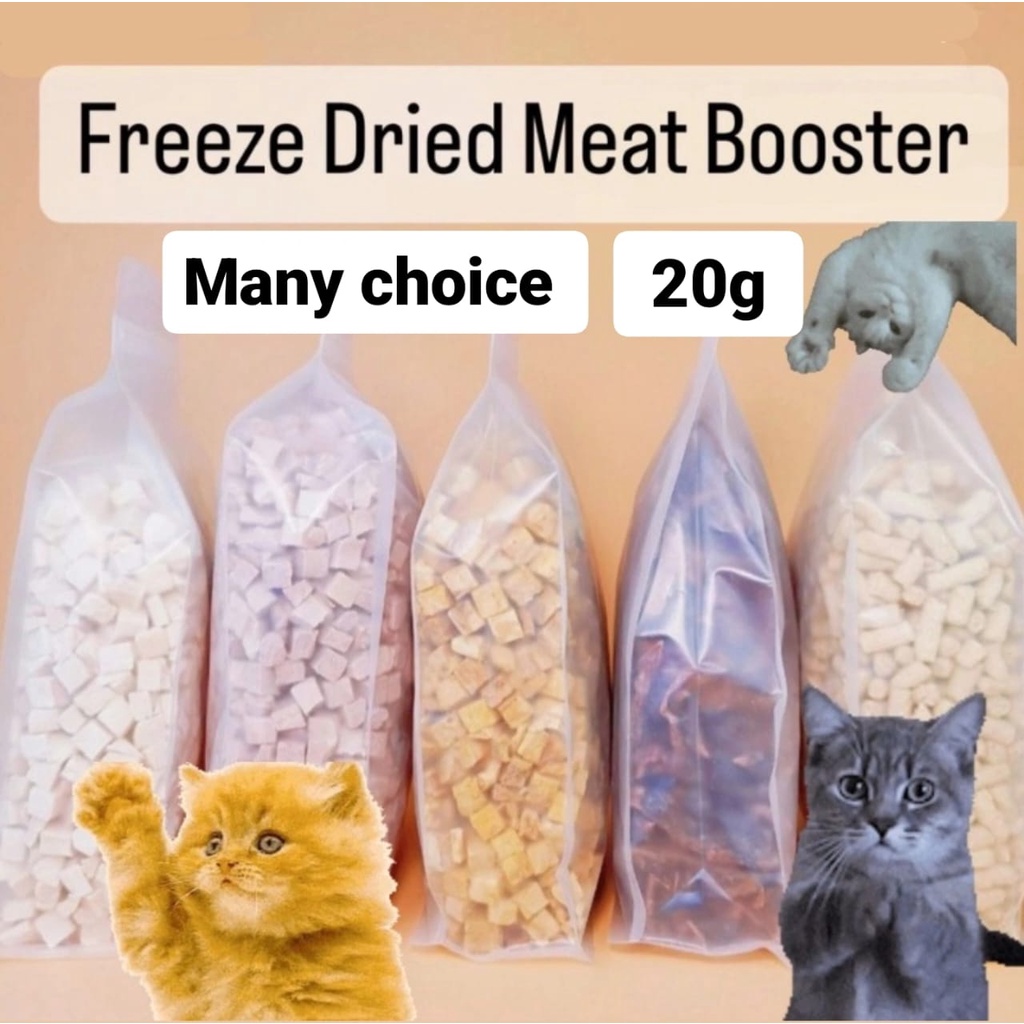 Pet Booster Freeze Dried Chicken Cube Cat Dog Treats Chicken Beef ...