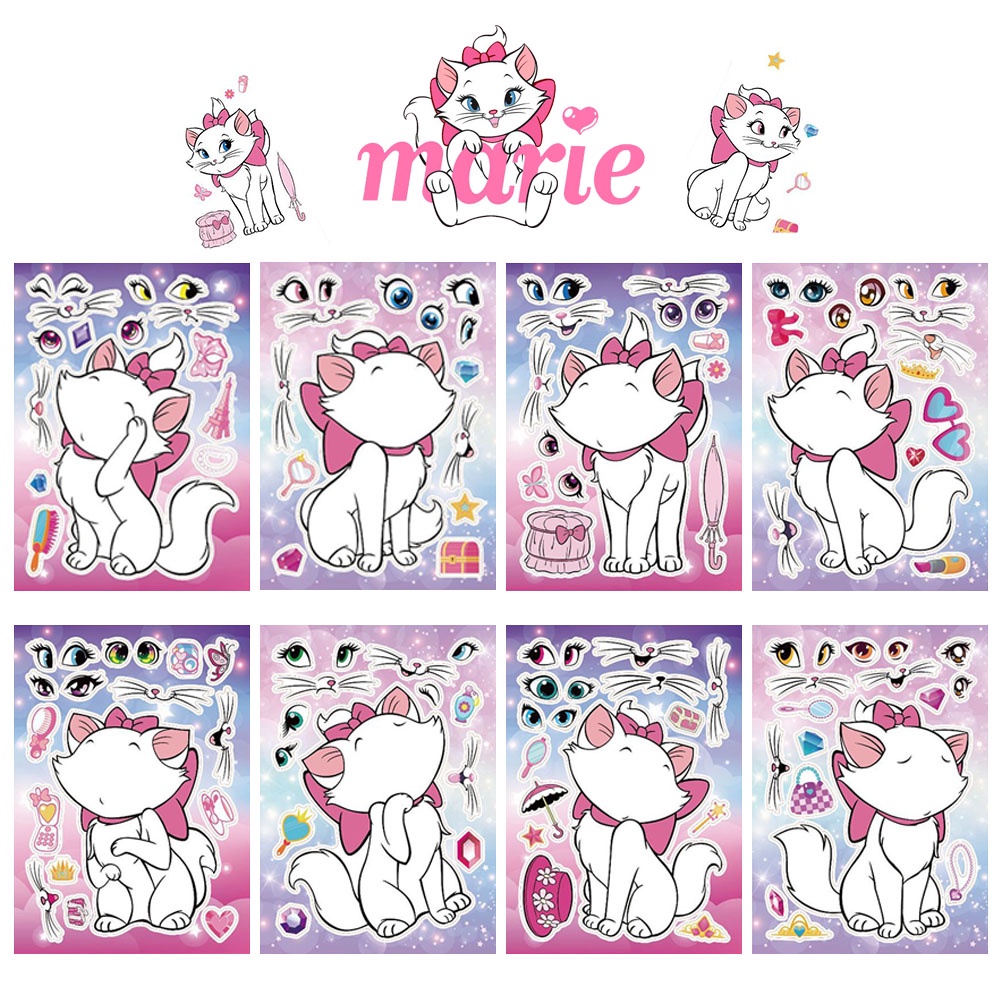 8pcs/set Disney Classic Animation The Aristocats Character Marie Cat ...