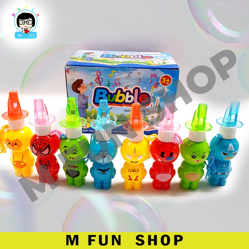 *Ready Stock* 20Pcs Cartoon Bubble Stick With Wisel / Kartun Air Sabun ...
