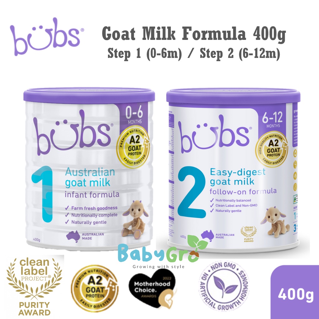 Bubs Australia Advanced Plus + Goat Infant Formula 400g Step 1 (0-6m ...