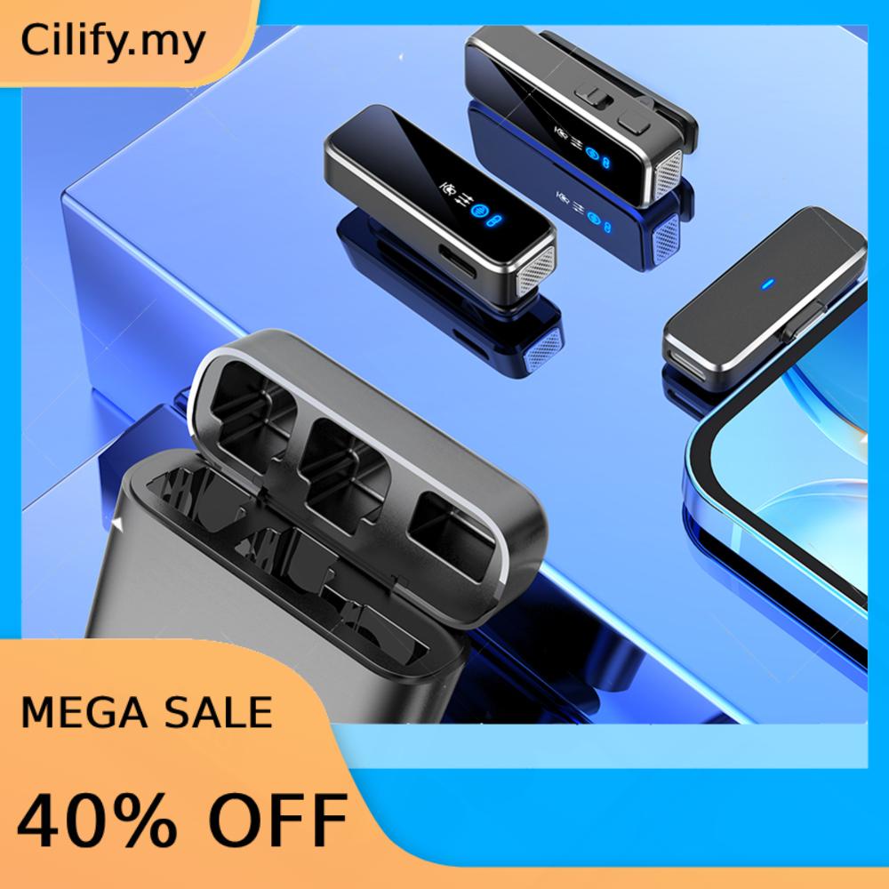 1 to 2 Audio Video Mic Noise Reduction Lapel Wireless Lavalier ...