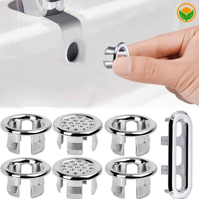Kitchen Bathroom Round Ceramic Wash Basin Overflow Rings Plug/Plastic ...