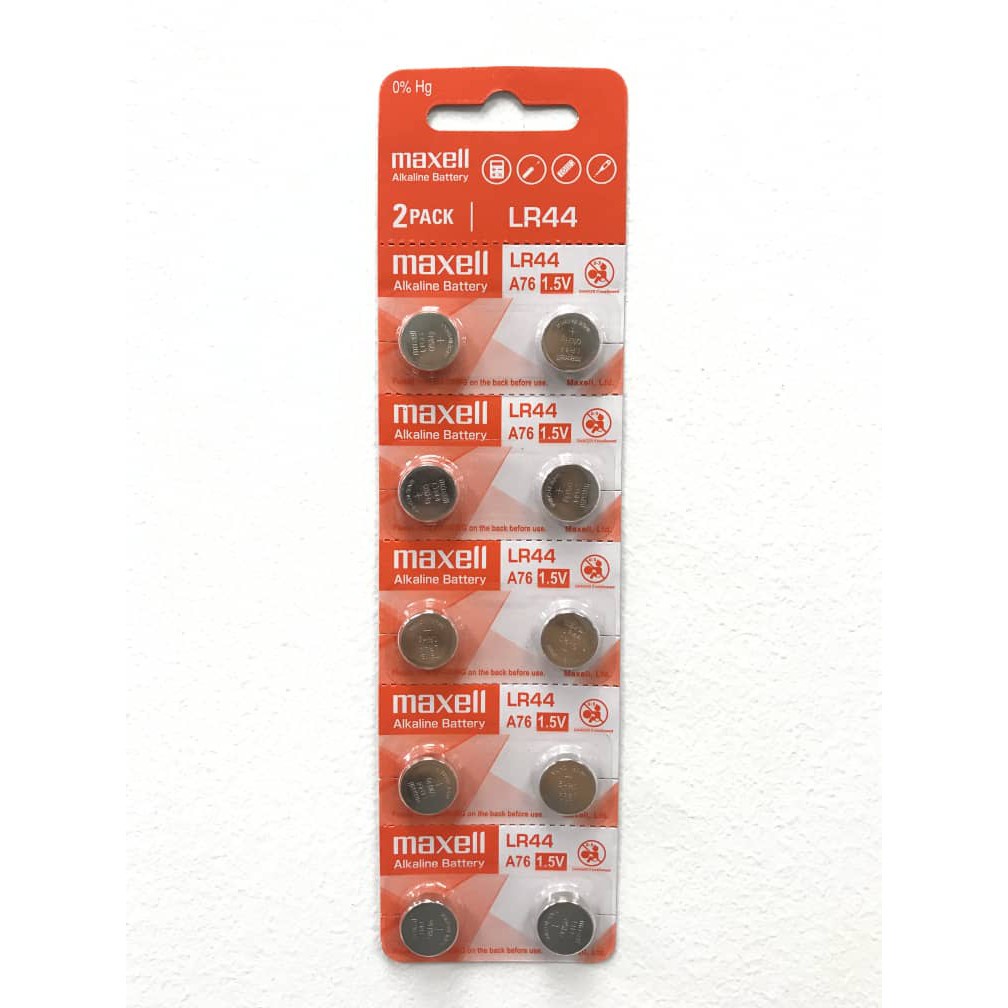 LR44 A76 AG13 L1154 G13 V13GA Original Maxell Button Cell Alkaline Battery | Shopee Malaysia