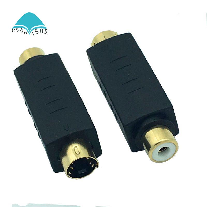 S-Video Male to RCA Female Composite Video Adapter Plug Converter, Mini ...