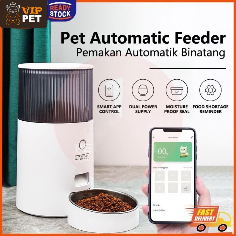 PET AUTO FEEDER WIFI+APP AUTO Dispenser Dog Feeder Pet Bowl Stainless steel 猫狗自动喂食器 不锈钢 2.5L ...