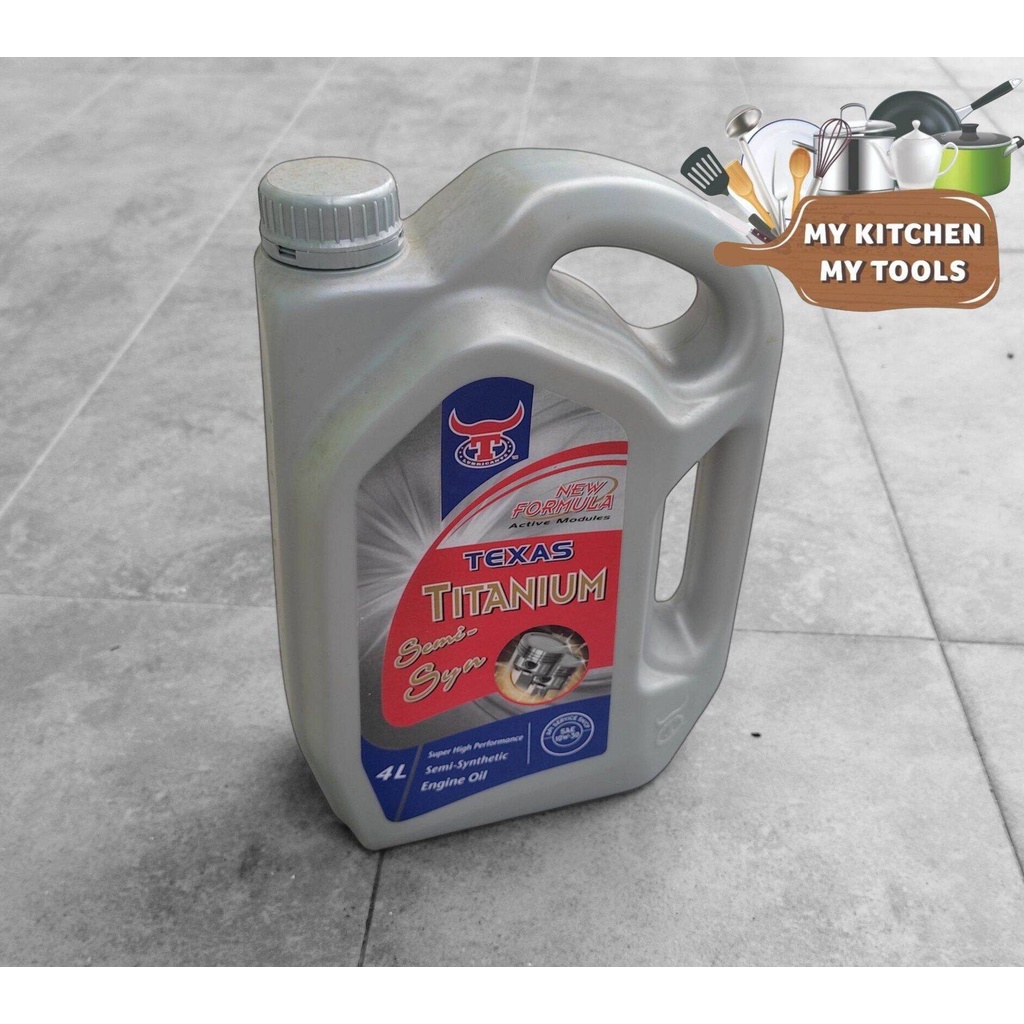 TEXAS ENGINE OIL TITANIUM SEMI SYNTHETIC 10W-30/10W-40 4L | Shopee Malaysia