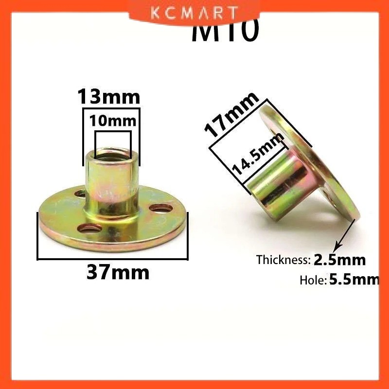 M6 M8 M10 Hole Tee Nut Fixing and Connecting Furniture Thread | Shopee ...