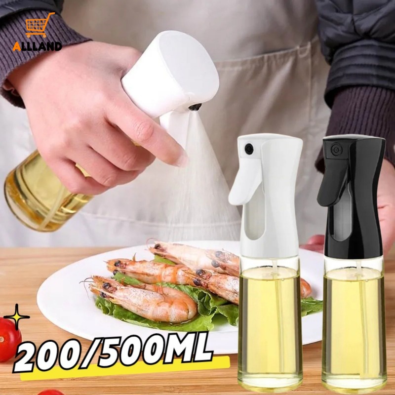 200/500ML Transparent Plastic Oil Spray Bottle/ Kitchen Cooking Olive ...