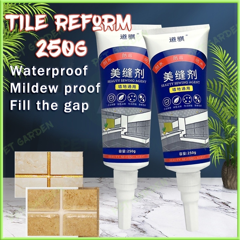 Tile Reform 250g Gap Grouting Fix Lantai Bilik Air Tile Waterproof Anti-Fungus Tile Grout Repair ...