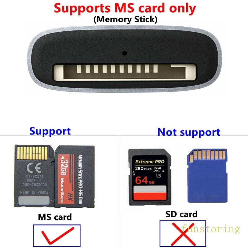 FUN Multifunctional Memory Card Reader USB Type-C to MS Card Reader USB ...