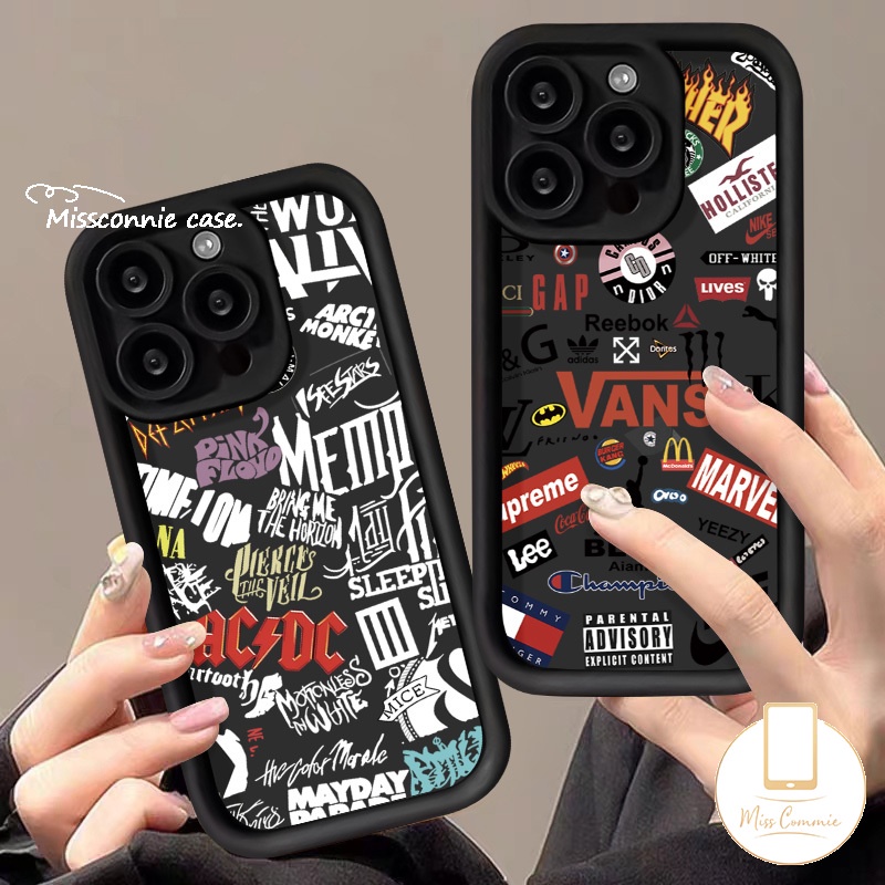Trend Brand Sticker Label Angel Eyes Case For Redmi 13C 12 10A 9 10 9T ...