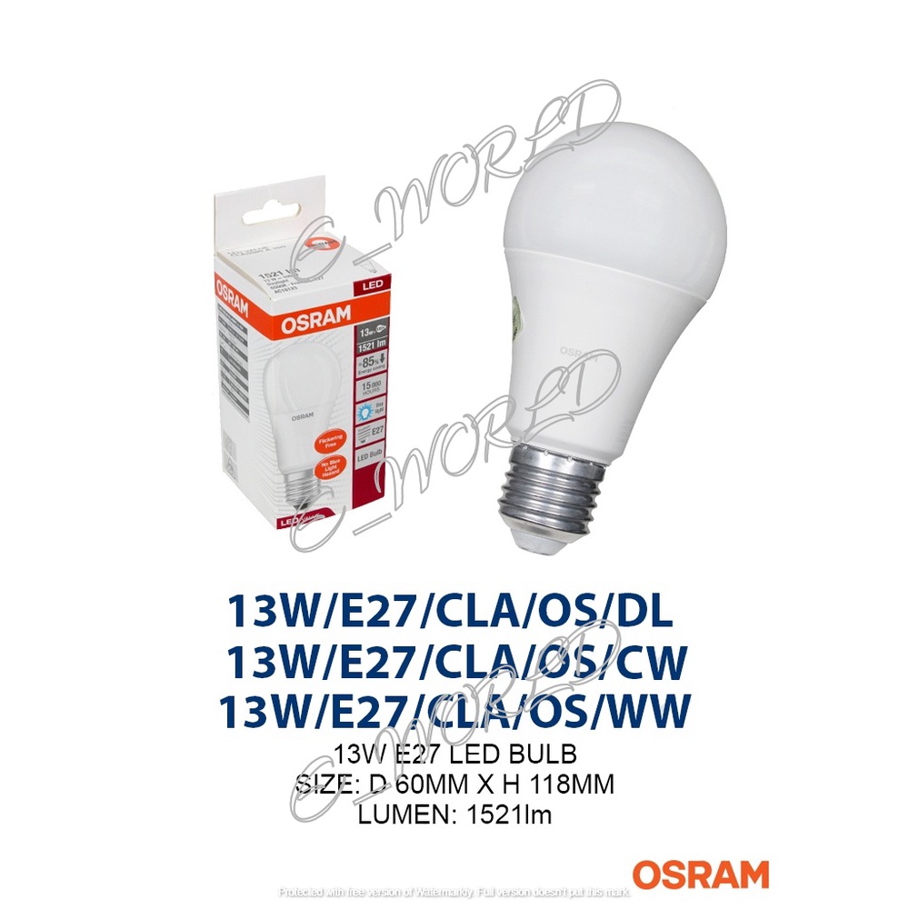 OSRAM LED VALUE CLASSIC A 100 LED BULB 13W E27 | Shopee Malaysia