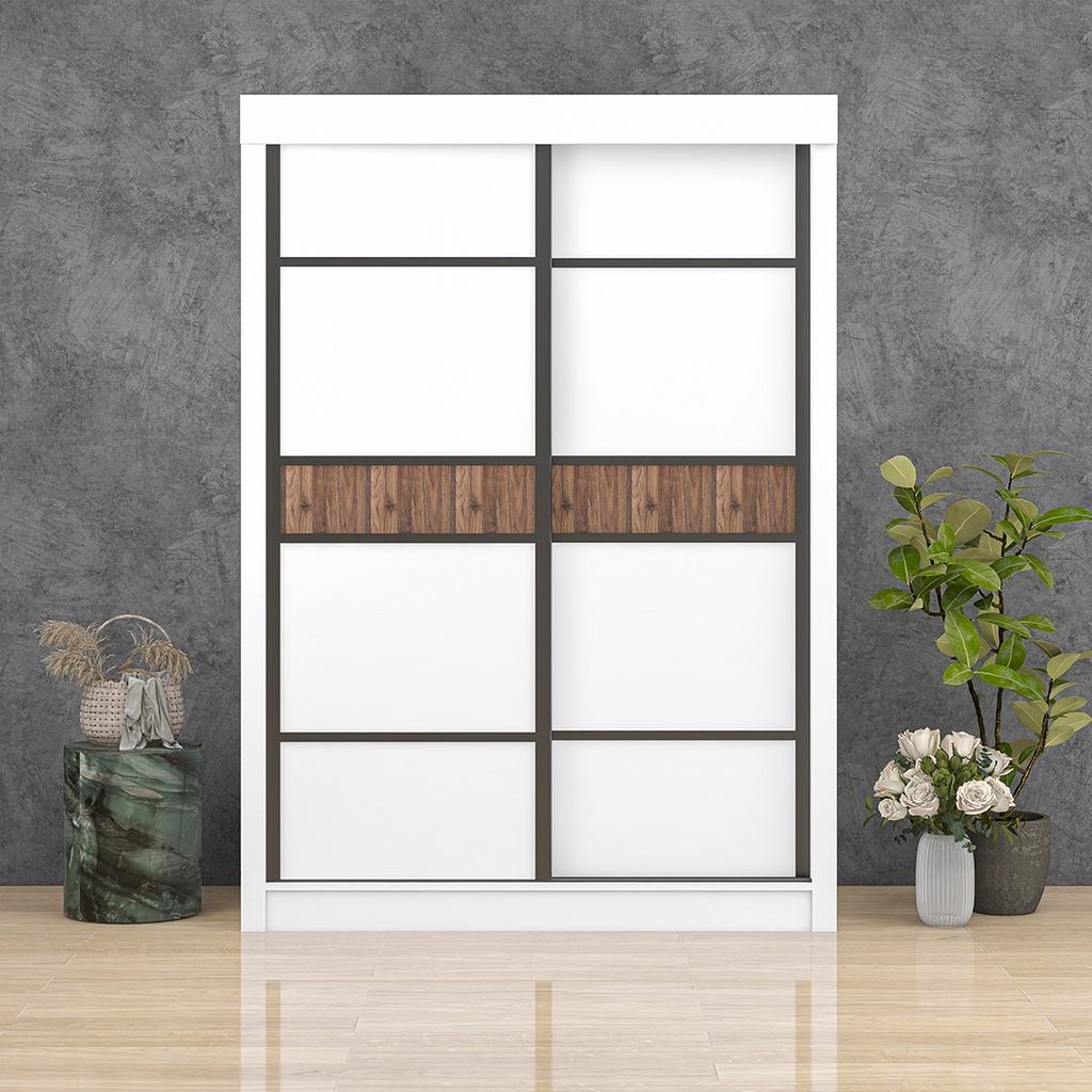 SKL Furniture 4X6FT SLIDING WARDROBE / ALMARI BAJU / White_Sliding ...