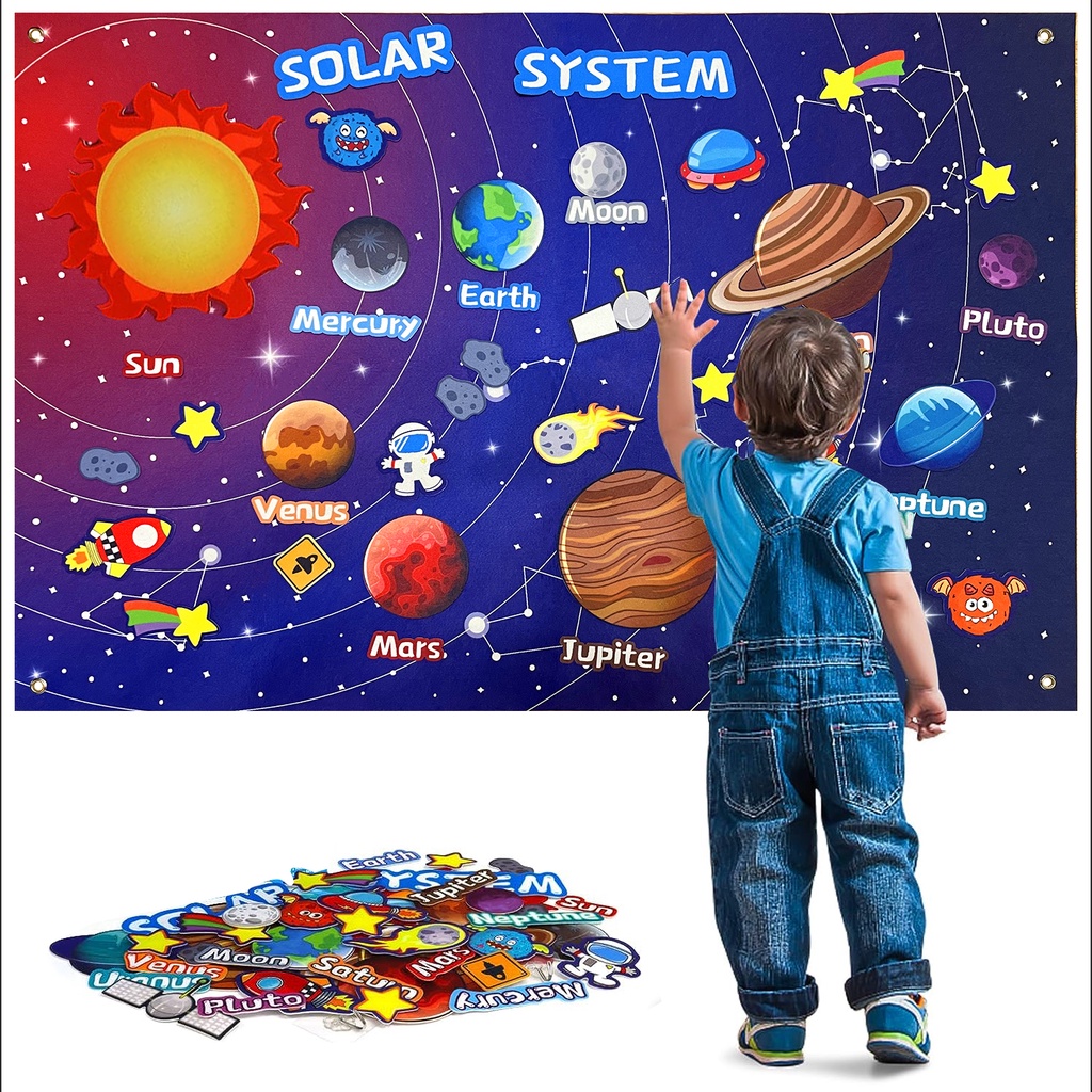 41 Solar System Children's Toys, Felt 3D Solar System Storyboard, Model ...
