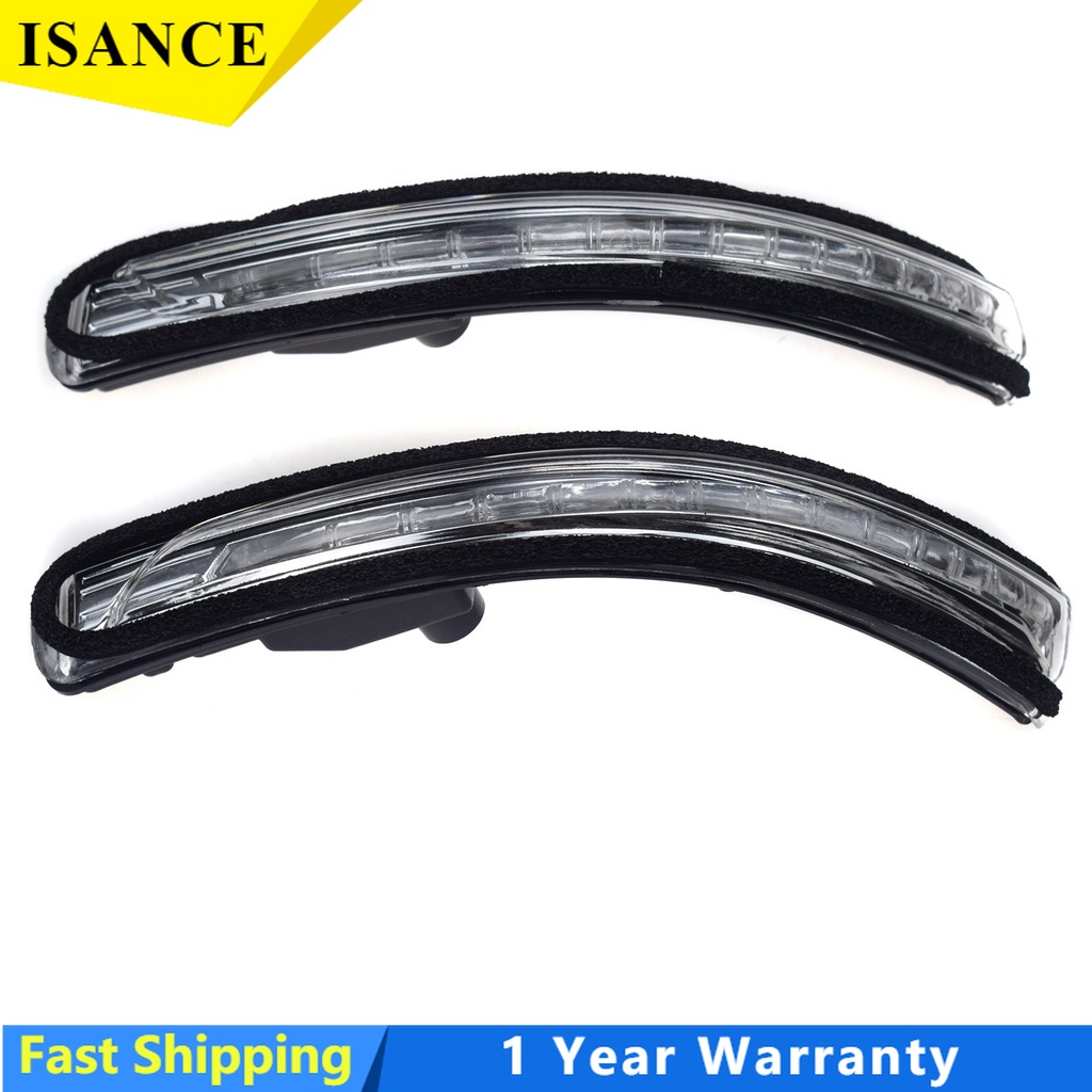 Pair Left & Right Car Rearview Mirror LED Turn Signal Light Mirror ...