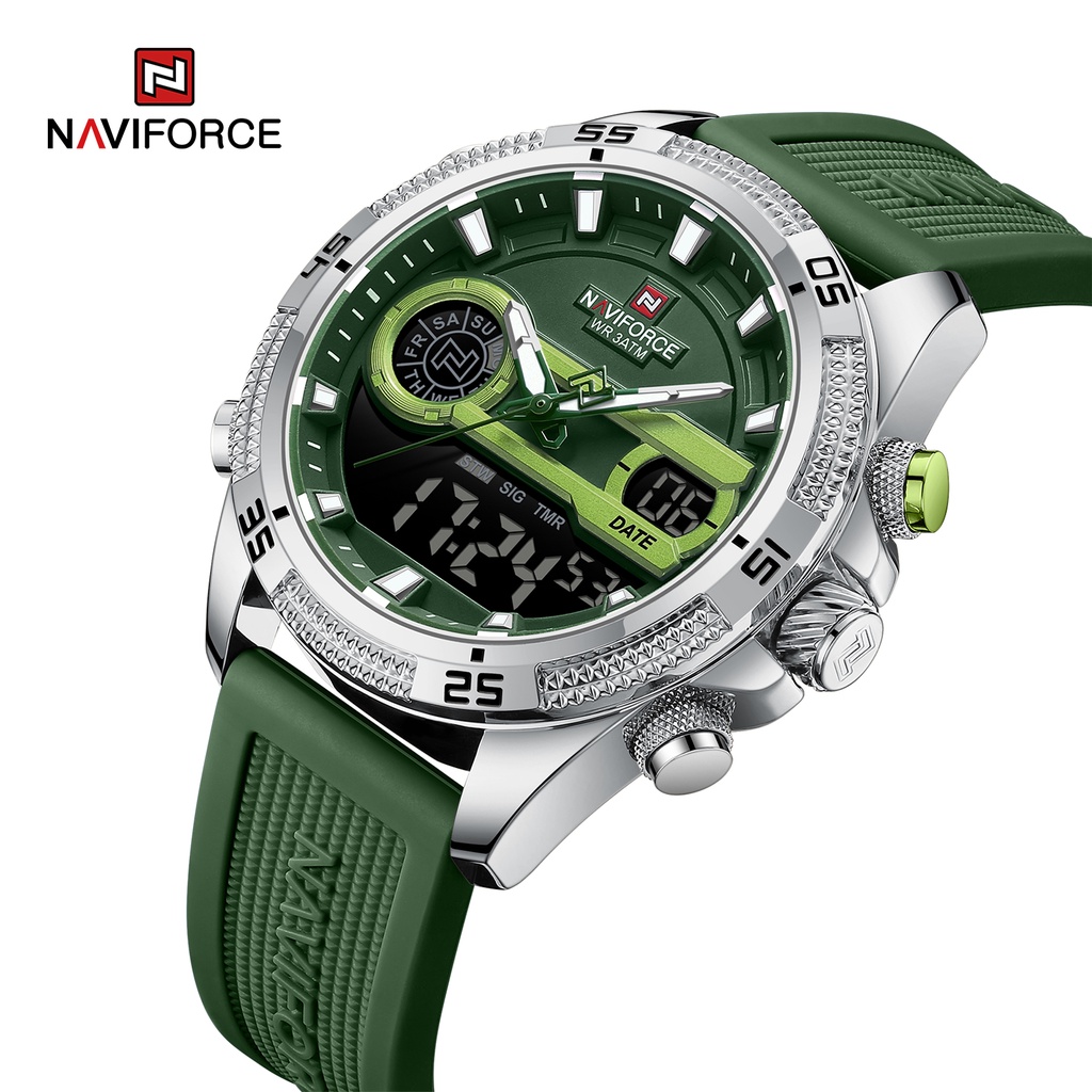 NAVIFORCE Men Watch Quartz Luxury Digital Military Sport Original ...