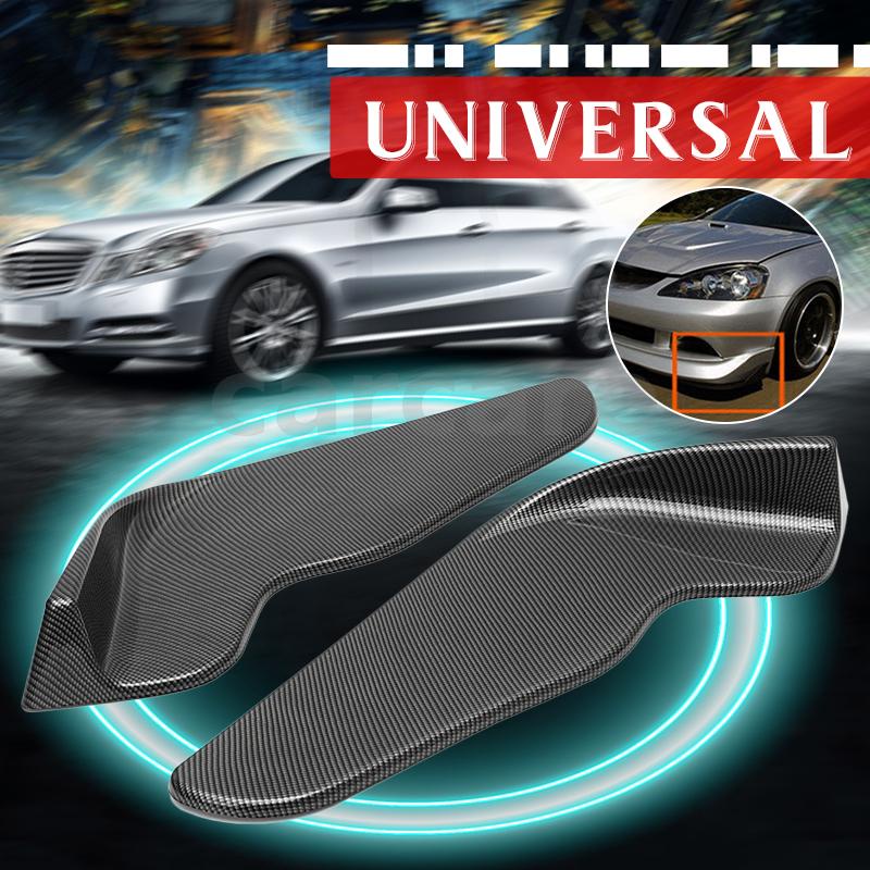 Carcare 2x Universal Winglet Type Style Car Front Deflector Spoiler ...