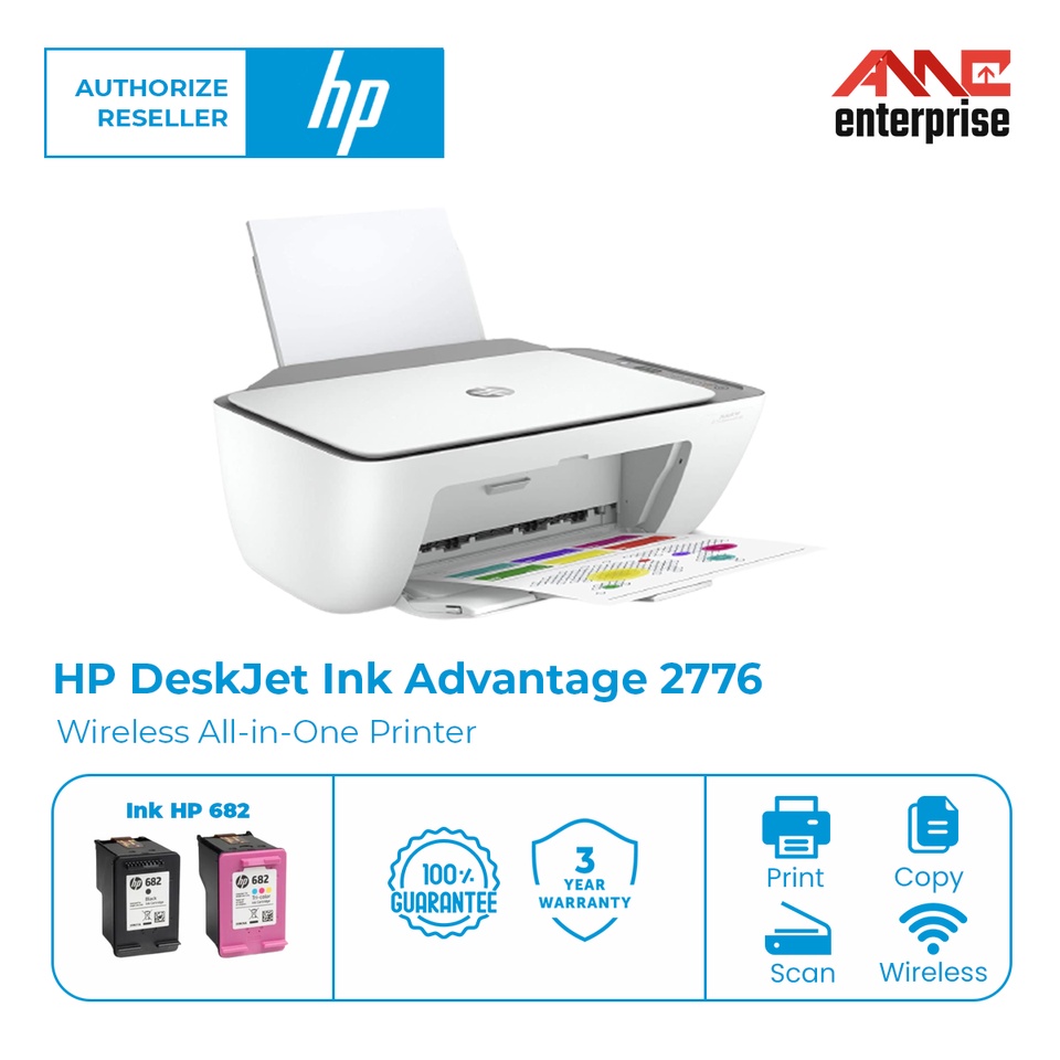 HP DeskJet Ink Advantage 2776 All-in-One Printer | Shopee Malaysia