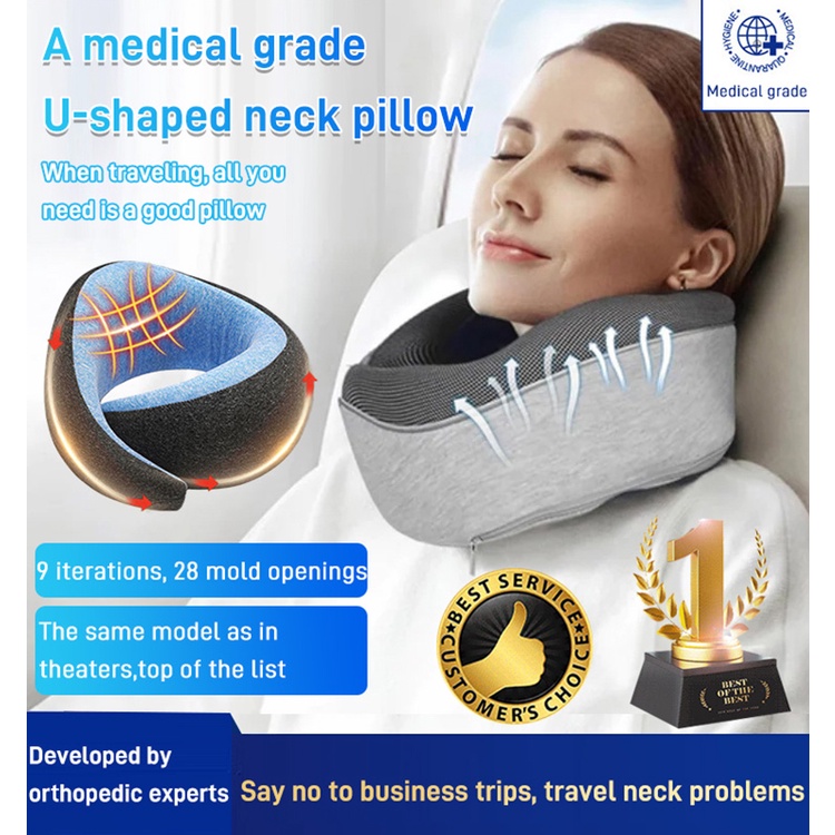 Memory foam U-shaped pillow can accommodate slow rebound neck pillow ...