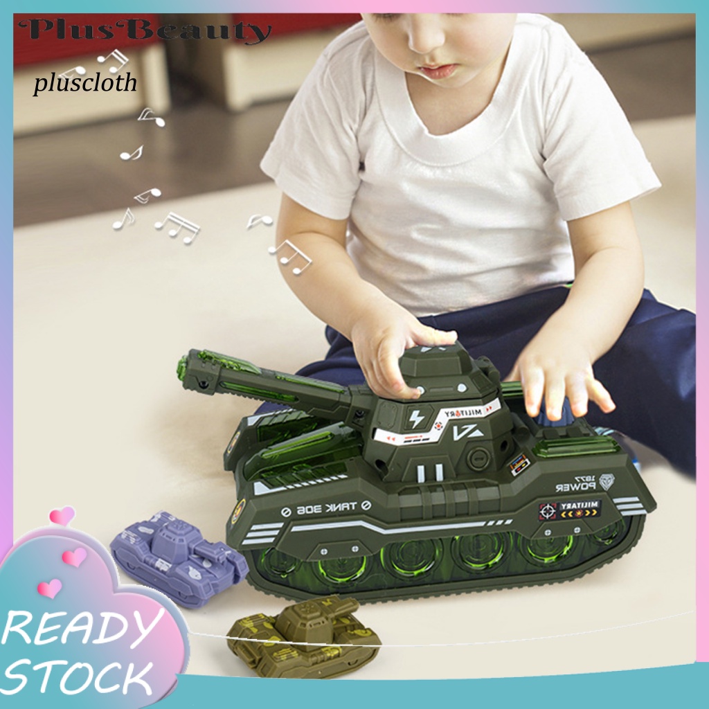Electric Battle Tank Realistic Remote Control Tank Shoots with Lights ...