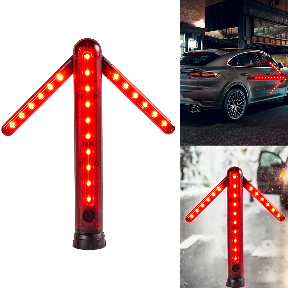 LED Emergency Roadside Flares Light Foldable Safety Arrow Bar Light ...