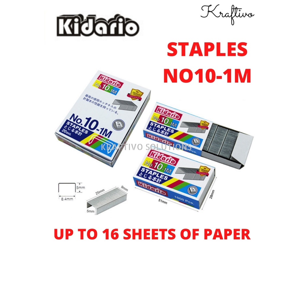 [ STAPLES ] KIDARIO STAPLES NO.10 / NO.3 / 24-6 / BULLET NO.10 ...