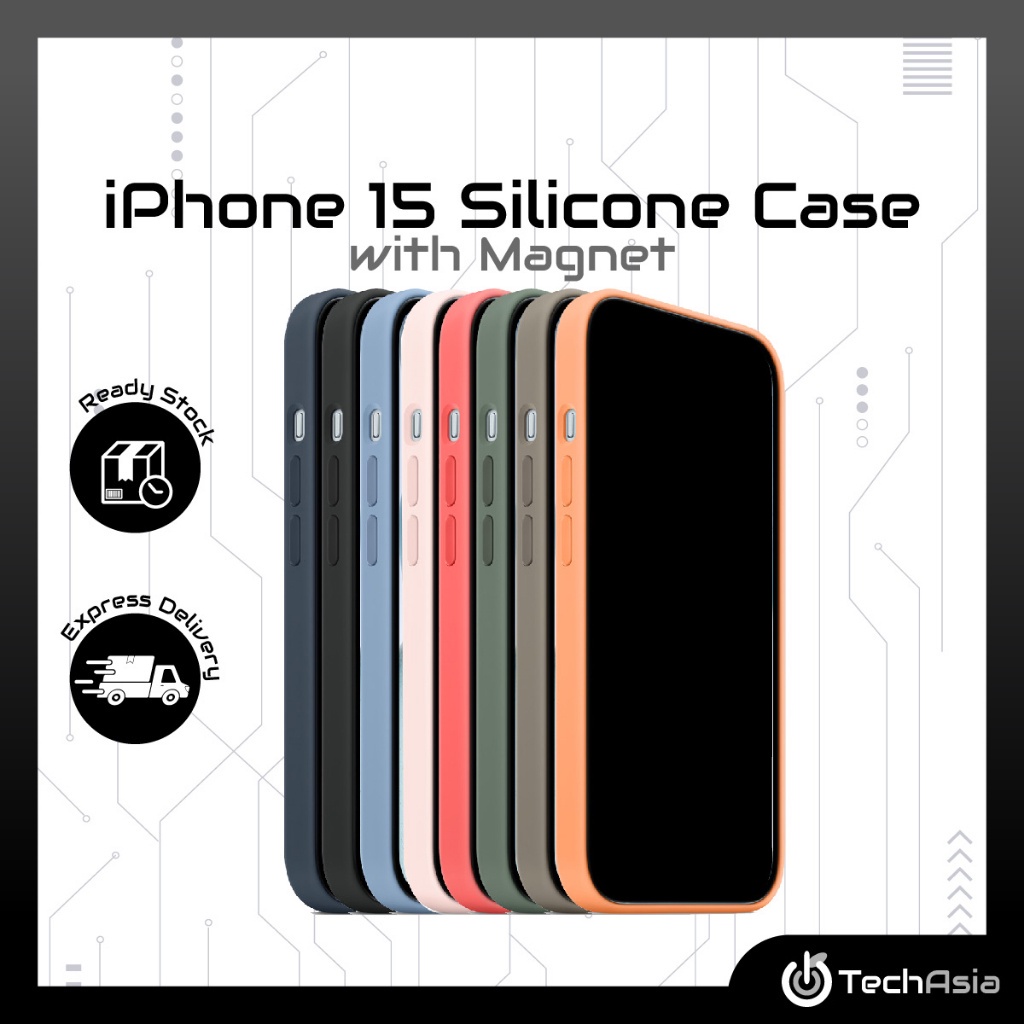 Magnetic Liquid Silicone casing for iPhone 15 15 Pro Max 15 Pro 15 Plus ...