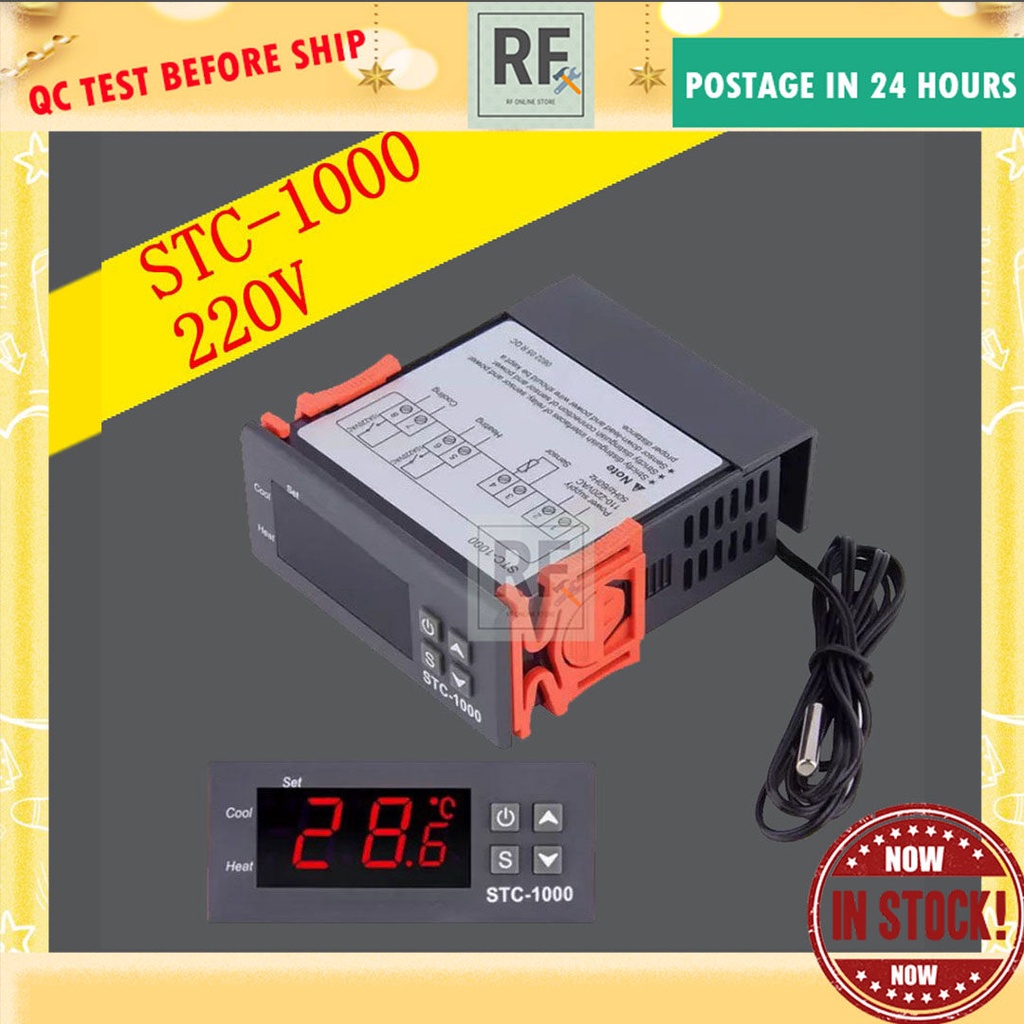 DIGITLE THERMOSTAT TEMPERATURE CONTROLLER STC-1000 FOR AQUARIUM INCUBATOR 110-220V 12V 24V 10A ...