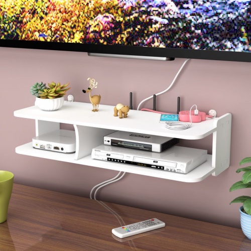 Router DVD Player TV Rack Set-Top Box Floating Storage Shelf Wall Modem ...